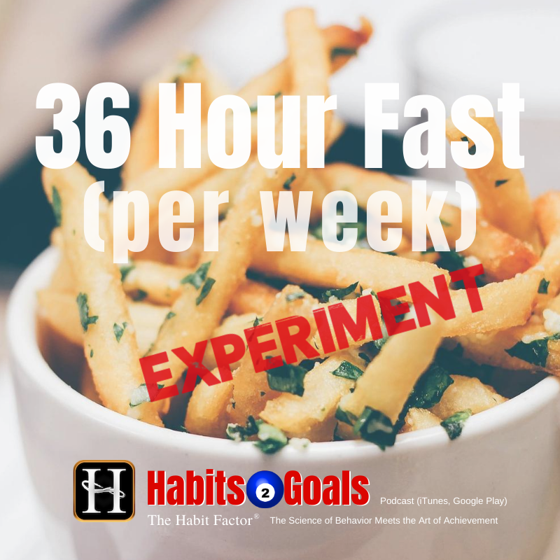 The 36 Hour Fast (once per week) 26 Weeks, Experiment - Habits 2 Goals ...